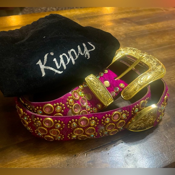 Kippys | Accessories | Kippys Hot Pink Cowhide And Gold Belt | Poshmark